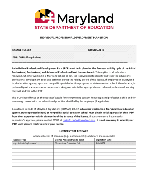 Fillable Online Individual Professional Development Plan (IPDP) for ...
