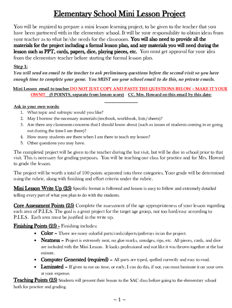 Fillable Online Project-Based Learning: A PBL Lesson Plan for the Classroom Fax Email Print ...