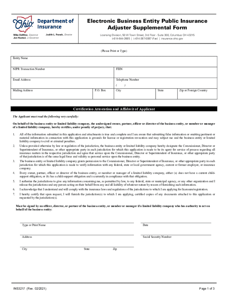 Fillable Online INS3217. BE - Electronic PIA Form Fax Email Print ...