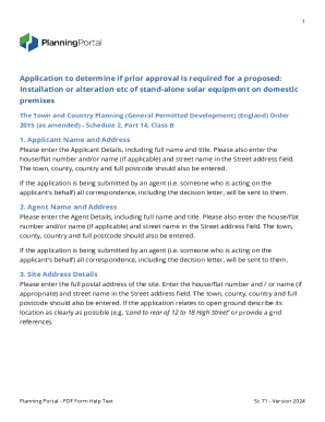 Fillable Online Planning permission: solar panels (non-domestic) Fax ...