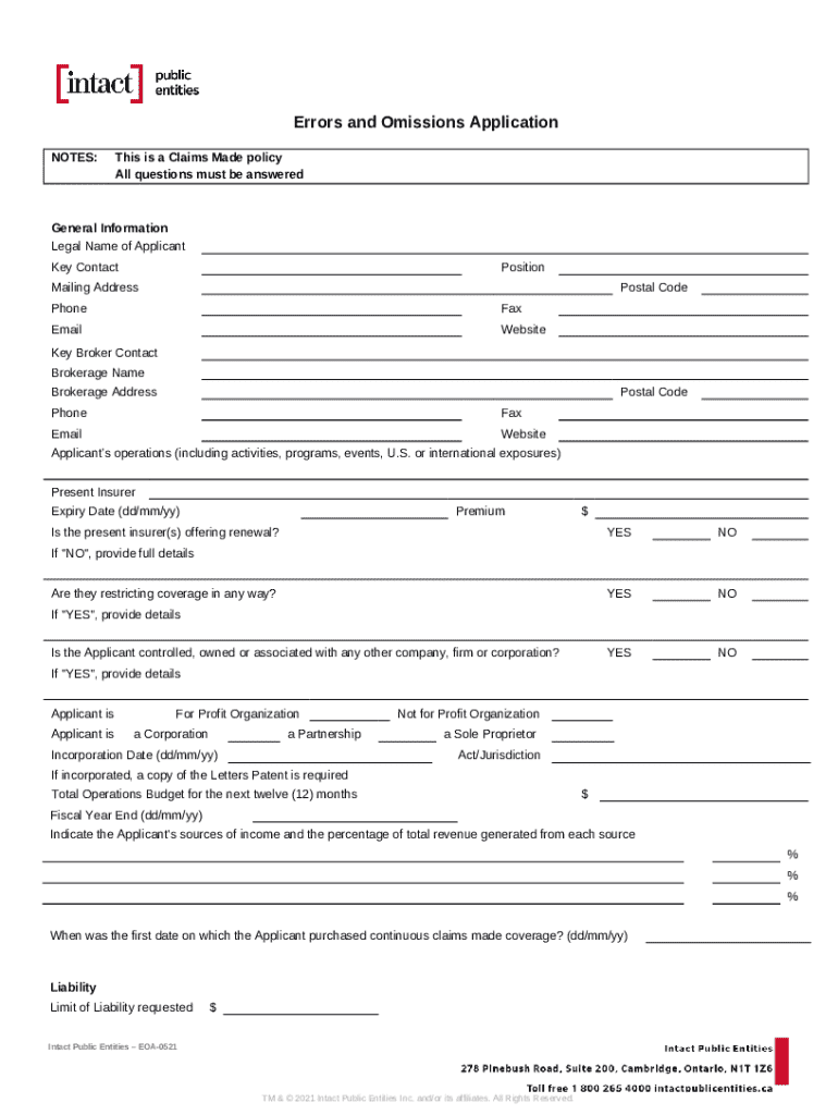 What Does an Errors & Omissions Claim Look Like? Doc Template | pdfFiller