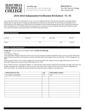 Fillable Online 2022-2023 Independent Verification Worksheet - V1, V5 Fax Email Print - pdfFiller