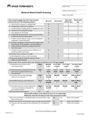 Fillable Online Postpartum Depression Screening at Well-Child Visits ...