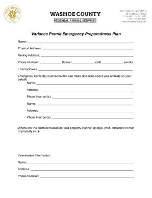 Fillable Online APPLICANT VARIANCE PERMIT CHECKLIST Fax Email Print ...