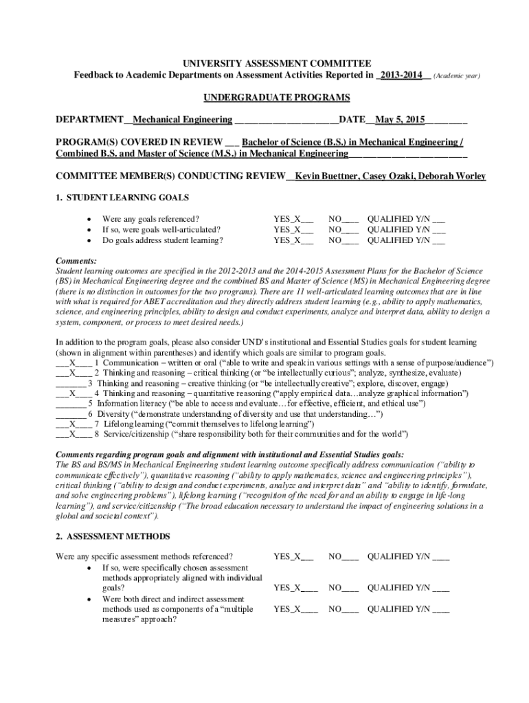Fillable Online Record for Assessment of Student Learning Outcomes Fax ...