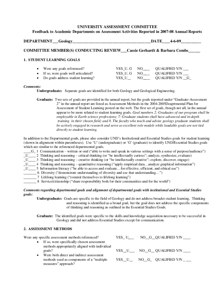 Fillable Online COMMITTEE MEMBER(S) CONDUCTING REVIEWCassie Gerhardt & Barbara Combs Fax Email ...