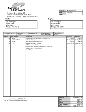 Fillable Online SOP Long Invoice Form Fax Email Print - pdfFiller