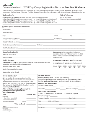 Fillable Online Summer Camp 2024 Application Form Fax Email Print ...