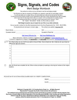 Fillable Online storage wpcbsa Signs Signals And Codes Merit Badge Worksheet Fax Email Print ...