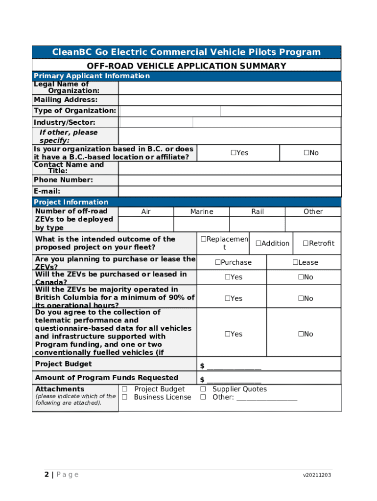 CleanBC Go Electric Commercial Vehicle Pilots (CVP) Program Doc ...