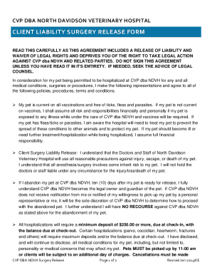 Fillable Online SPAY NEUTER ACTION PROJECT Surgery Consent/ ... Fax ...