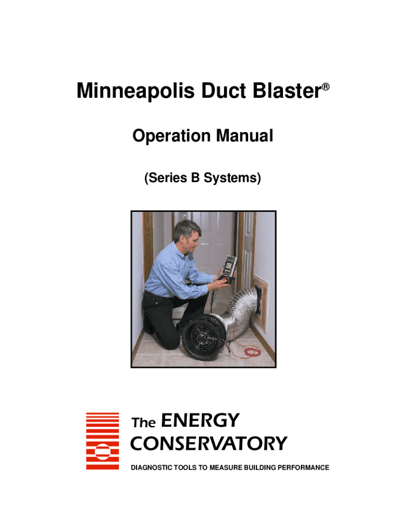 Fillable Online Blower DoorDuct Blaster Duct Blaster Manuals Archives - ... Fax Email Print ...