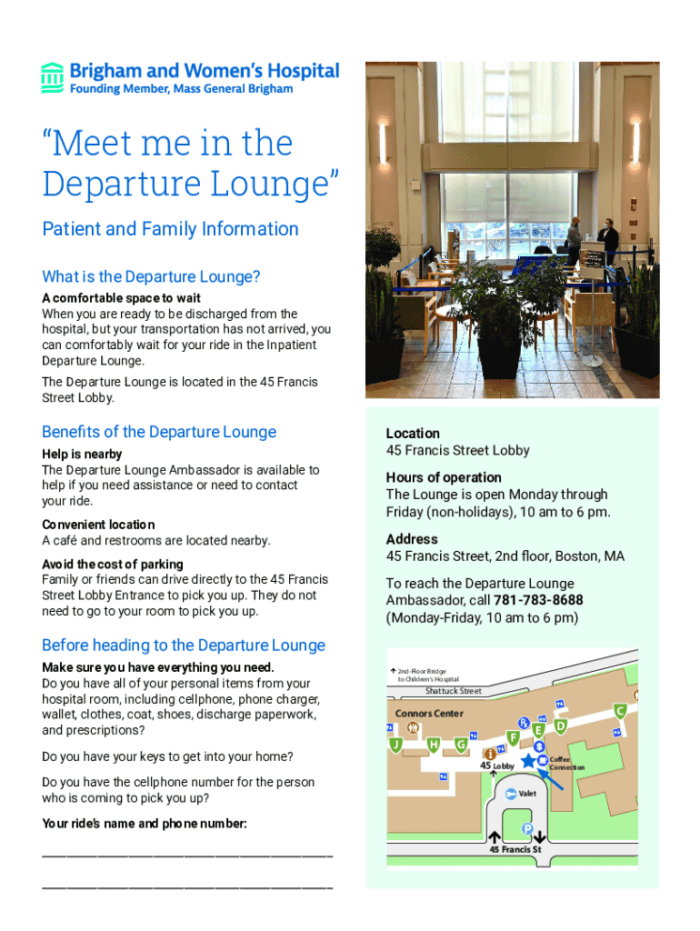 Fillable Online Nursing leaders create patient discharge lounge to ...