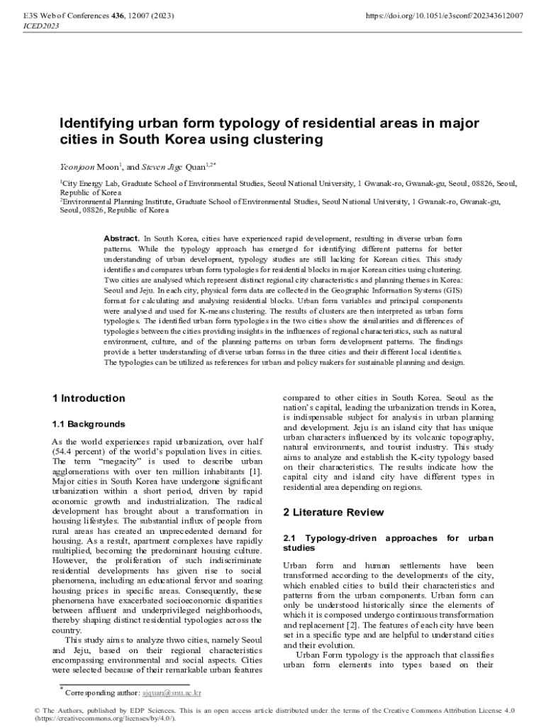 Fillable Online Identifying urban form typology of residential areas in ...
