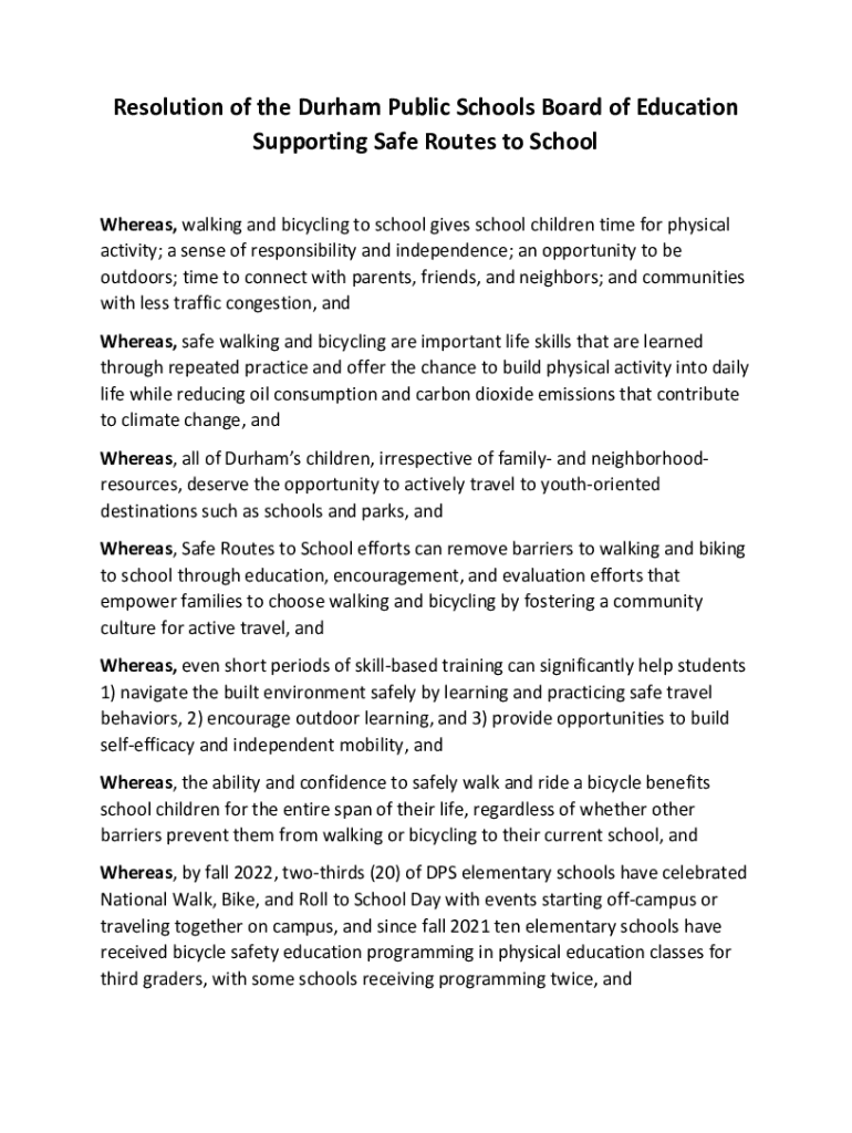 Fillable Online DPS hosts Walk and Roll to School to promote safety Fax Email Print - pdfFiller