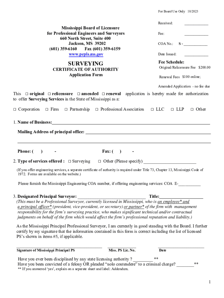 Fillable Online instructions for completing the surveying certificate of ... Fax Email Print ...