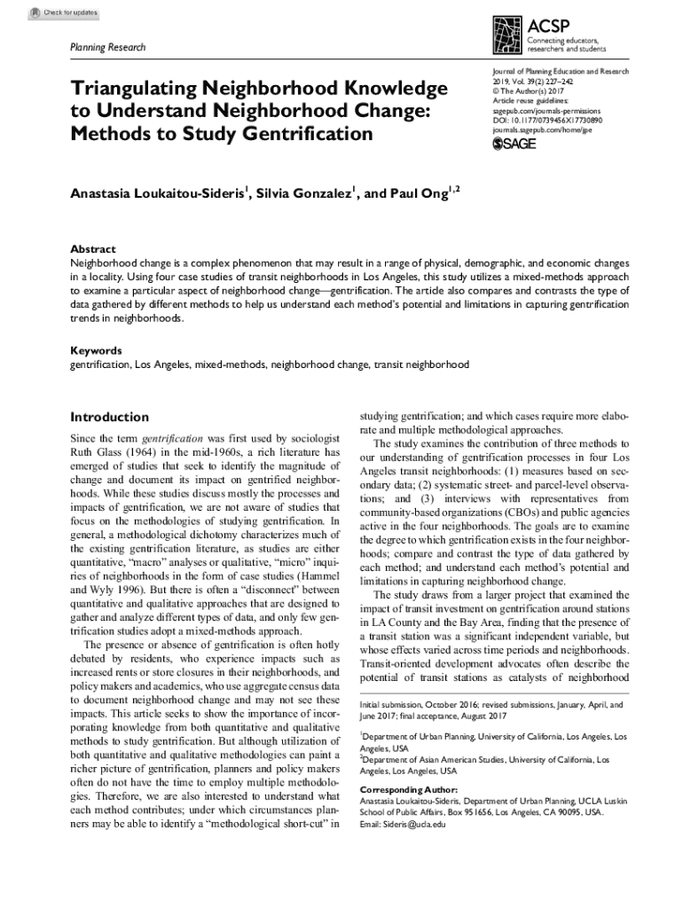 Fillable Online Triangulating Neighborhood Knowledge to Understand ...