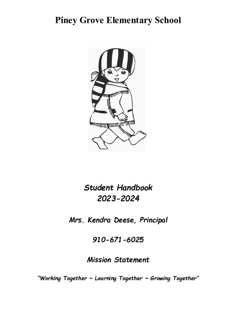Fillable Online Parent/Student HandbookPine Grove Elementary School Fax Email Print - pdfFiller