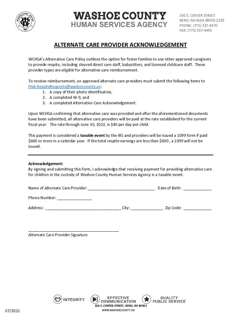 Fillable Online Contact Child Welfare Services - NV-DCFS - State of ...