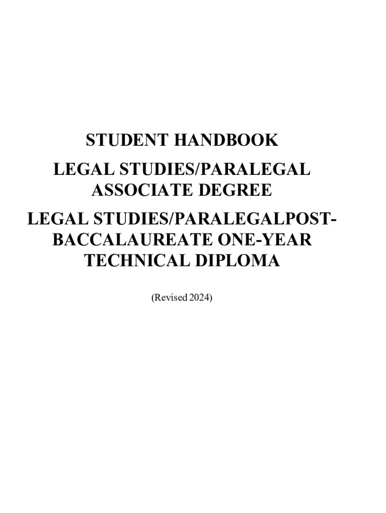 Fillable Online Paralegal/Legal Assistant Studies Certificate of ...