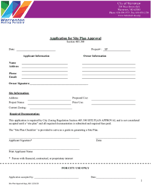 Fillable Online APPLICATION FOR SITE PLAN APPROVALHolland, MI Fax Email ...