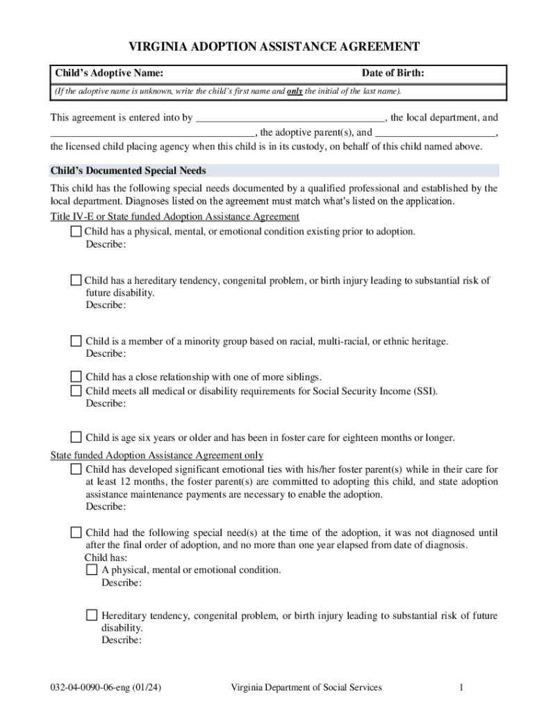 Fillable Online VDSS-Information-Sheet-on-Va-Adoption-Assistance ...