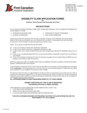 Fillable Online Fillable Online firstcanadian DI Claim Form.indd Fax ...