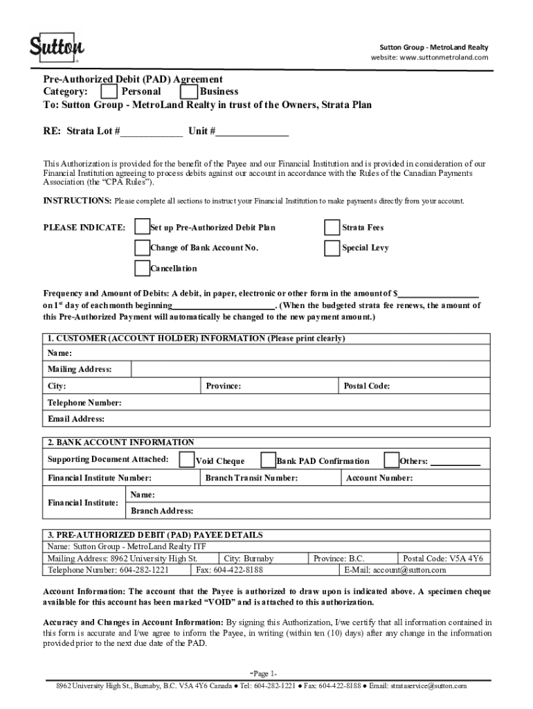 Fillable Online Strata Forms Fax Email Print - pdfFiller