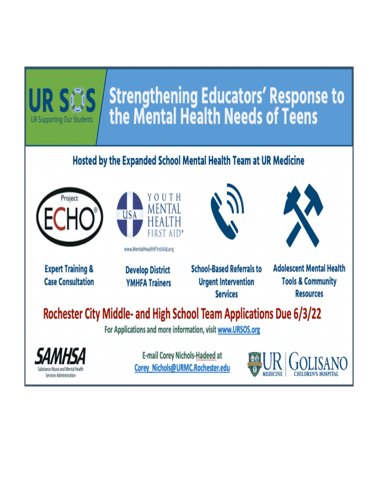 Fillable Online School Mental Health Resources - UR Supporting Our ...