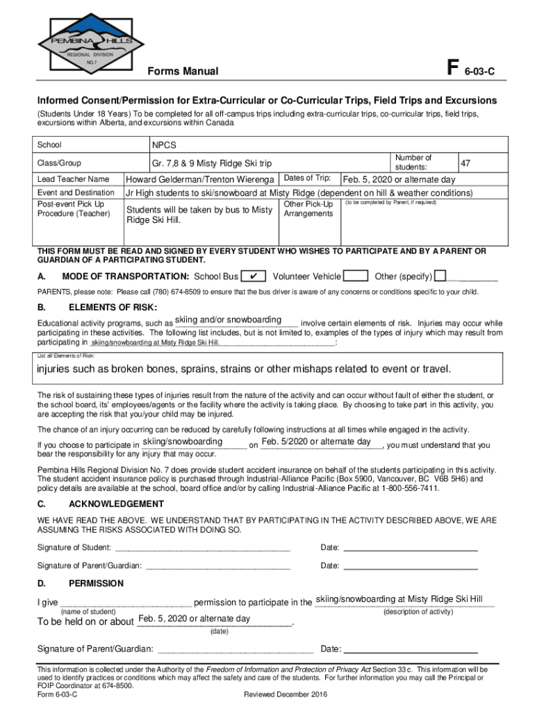 Fillable Online APPENDIX 'C' INFORMED CONSENT/PERMISSION ... Fax Email Print - pdfFiller