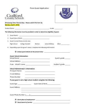 Fillable Online Prom Guest Pass Form 2024 - Buffalo Fax Email Print ...