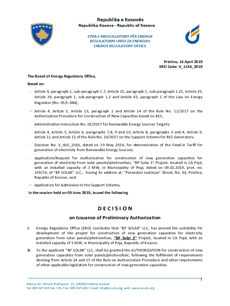 Fillable Online Energy Regulatory Office (ERO) Fax Email Print - pdfFiller
