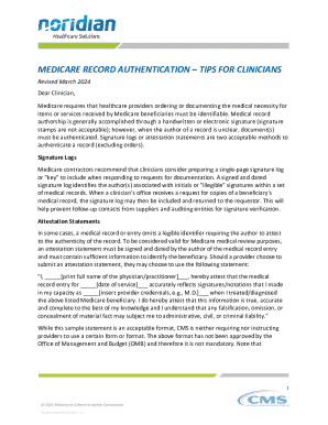 Fillable Online Medicare Record AuthenticationTips for Clinicians Dear ...