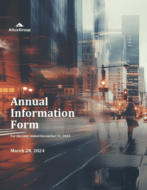Fillable Online ANNUAL INFORMATION FORM YEAR ENDED ... Fax Email Print - pdfFiller