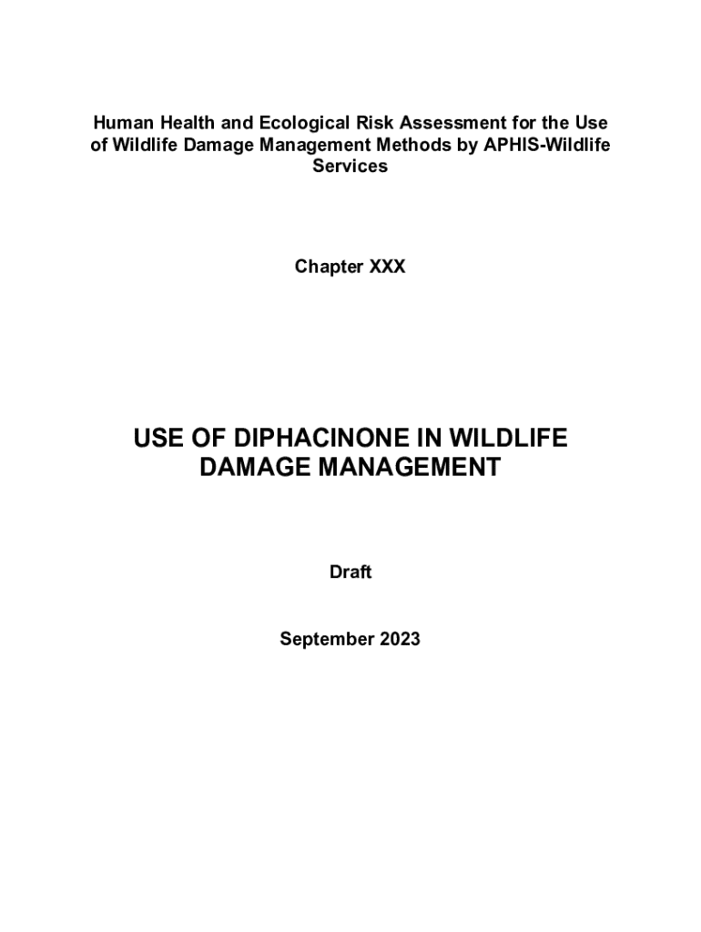 Fillable Online Potential impact of diphacinone application strategies ...