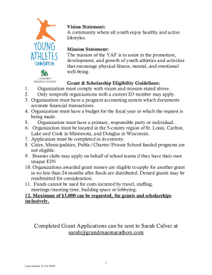 Fillable Online 20 Exceptional Nonprofit Vision Statement Examples Fax ...