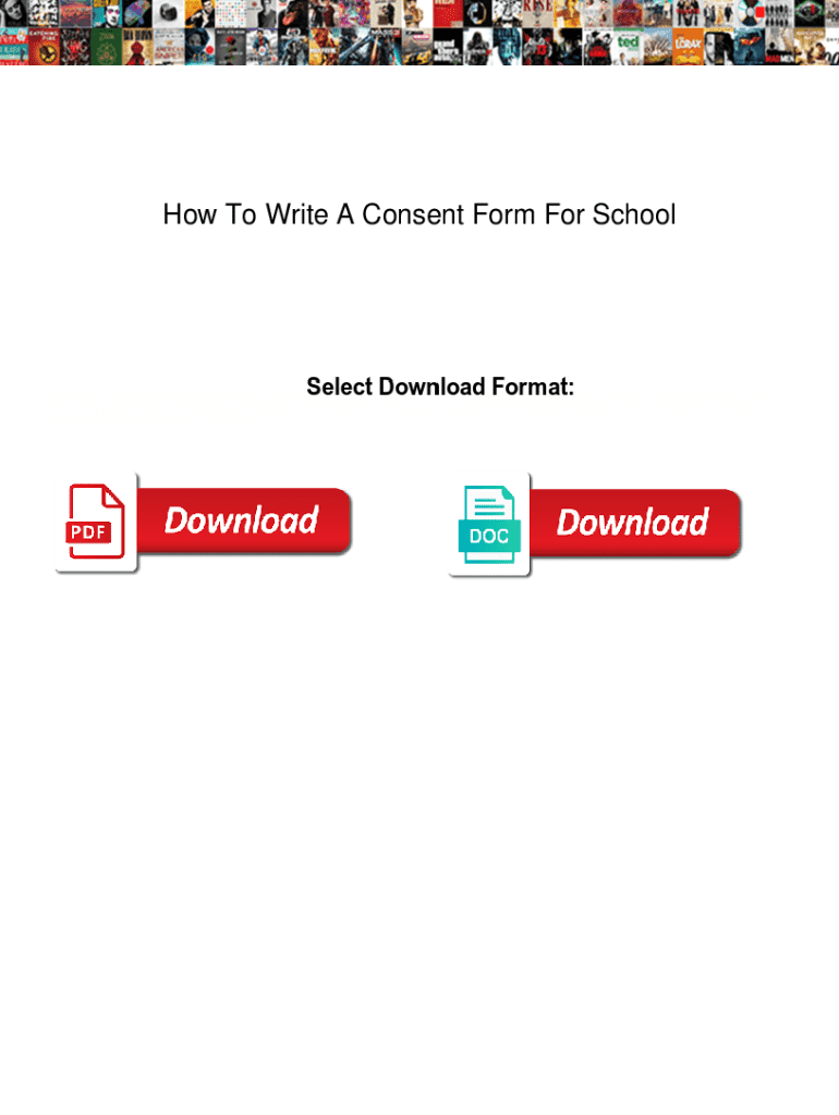 Fillable Online How To Write A Consent Form For School tshirts. How To ...