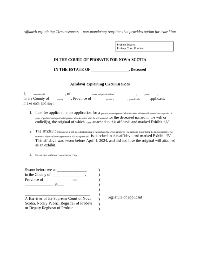 5: Affidavit Of Service - Nova Scotia Doc Template | pdfFiller