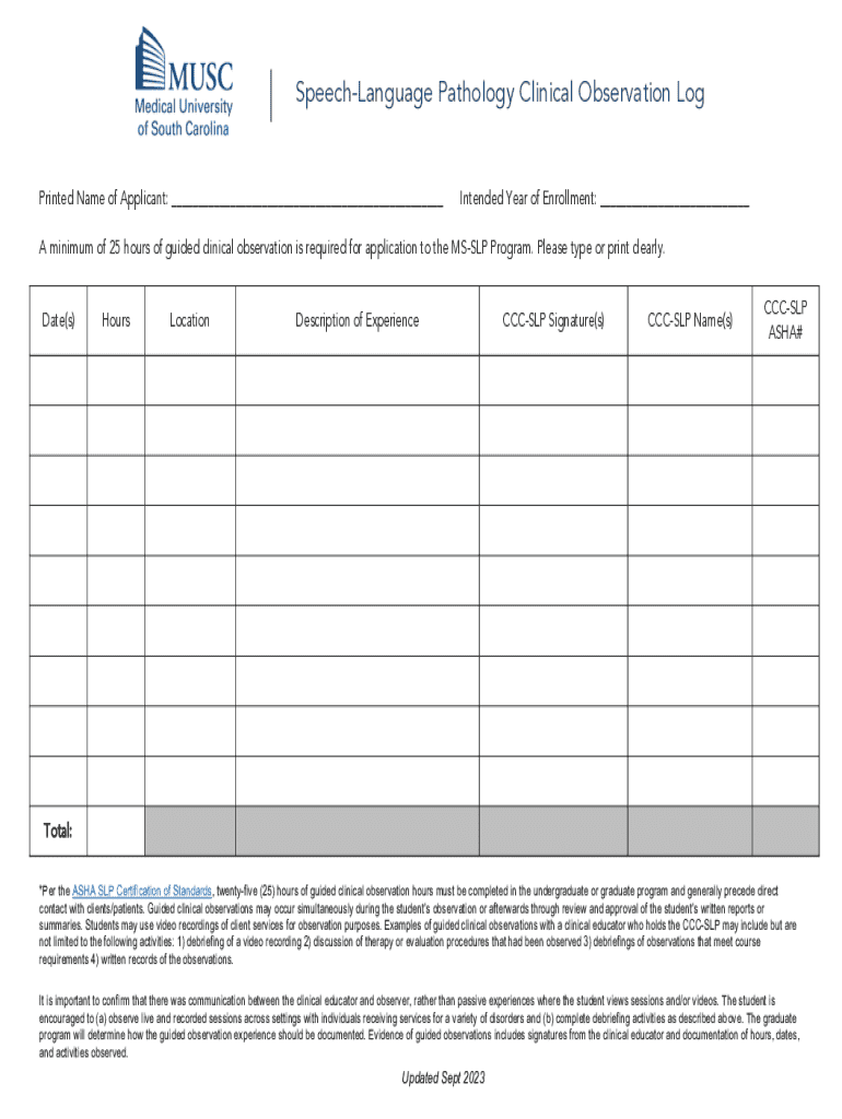 Fillable Online Clinical Education Guide - Speech-Language Pathology Fax Email Print - pdfFiller