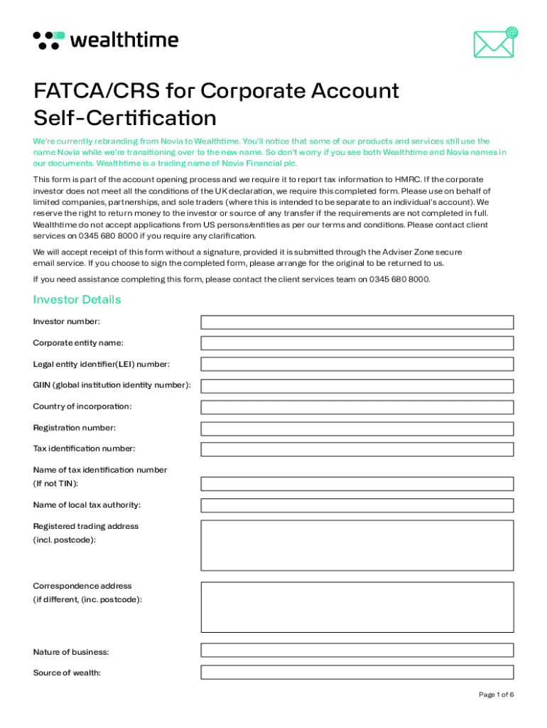 Fillable Online Non-UK Applicants/CRS and FATCA Form Fax Email Print ...