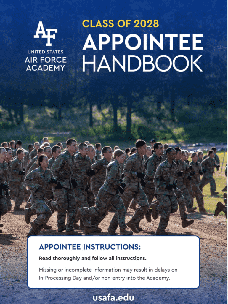 Fillable Online Commandant of Cadets of the United States Air Force ...