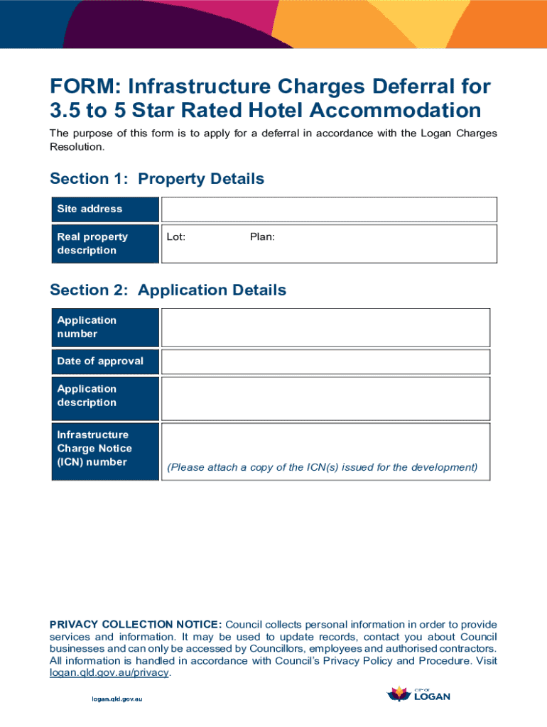 Fillable Online Deferral for 3.5 to 5 Star Hotels Application Form Fax ...