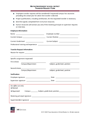 Fillable Online Sample Transfer Request Form Fax Email Print - pdfFiller