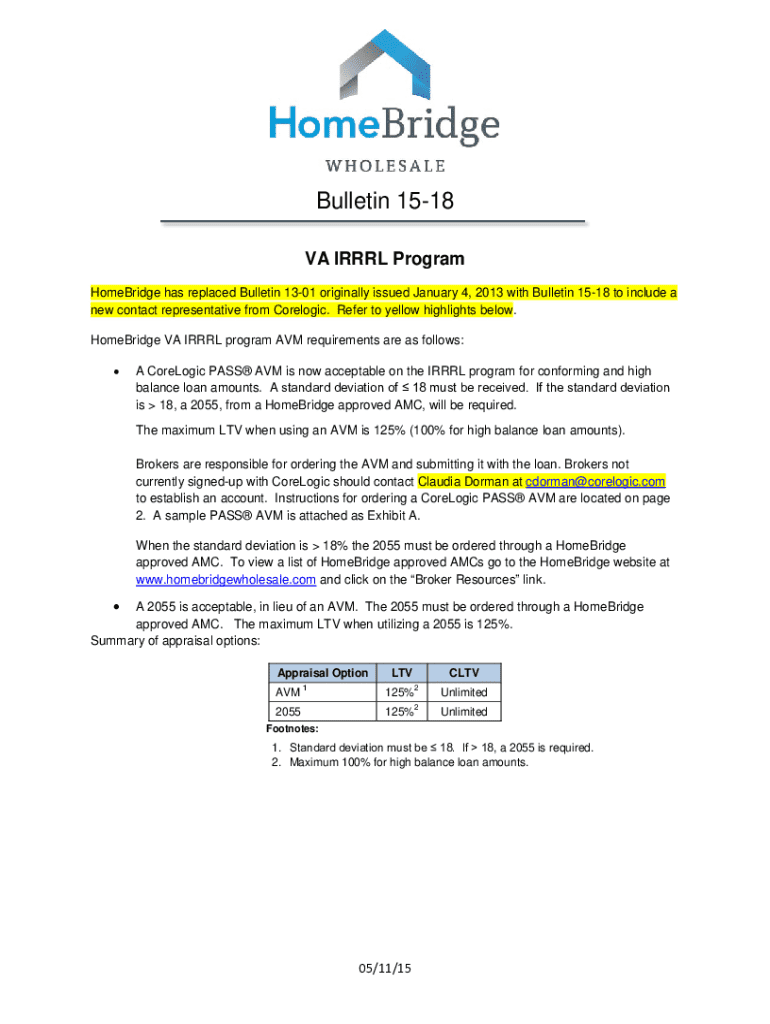 Fillable Online VA and VA IRRRL Program Updates to Surviving Spouse ...