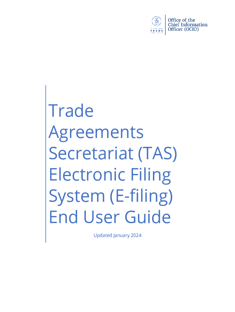 Fillable Online Trade Agreements Secretariat (TAS) Electronic Filing ...