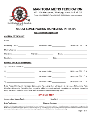 Fillable Online Moose Harvest Report Form Fax Email Print - pdfFiller