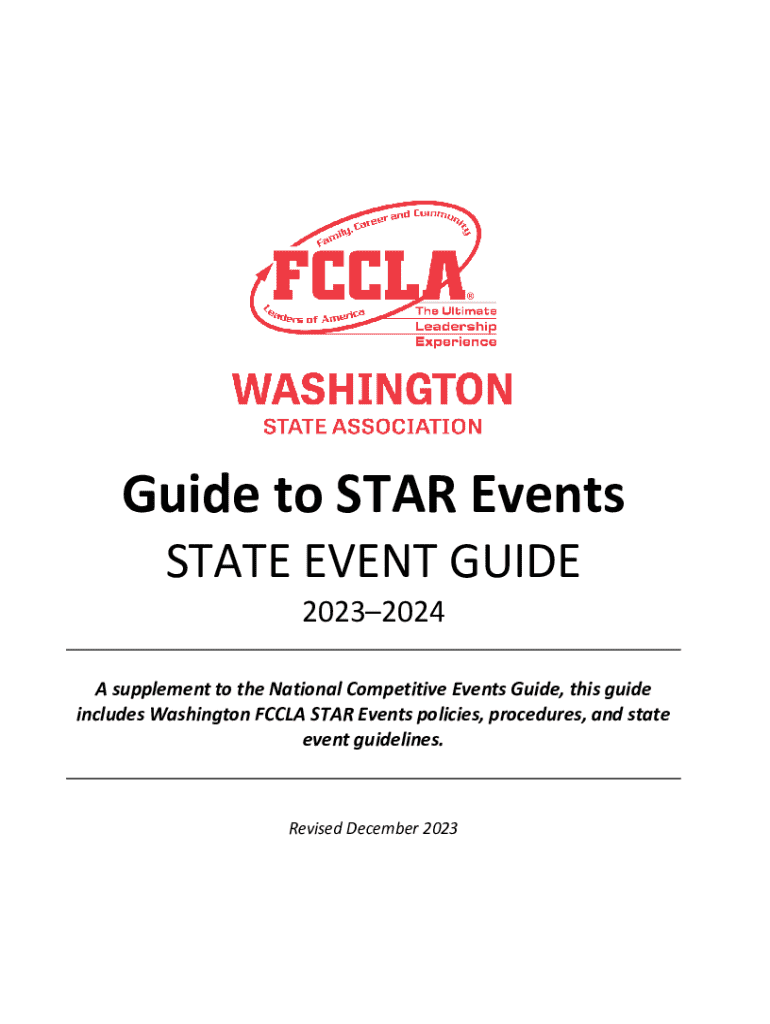 Fillable Online Guide to STAR EventsWashington FCCLA Fax Email Print ...