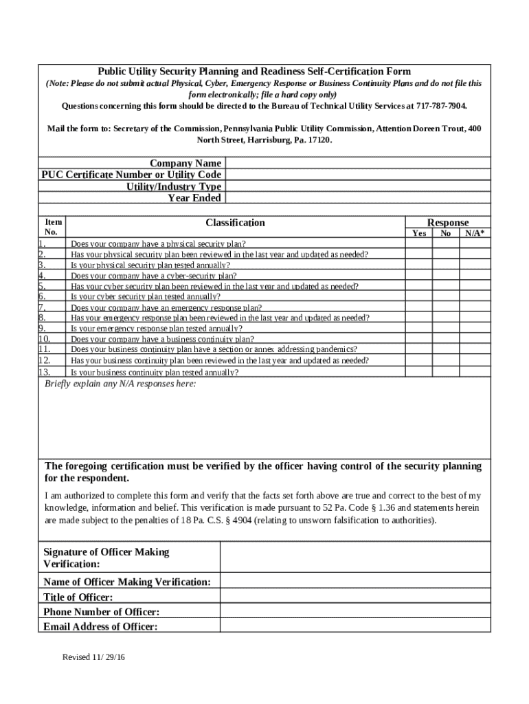 Online puc pa Physical Cyber Security Doc Template | pdfFiller