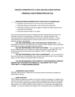 Fillable Online St. Francis Medical Group Financial Policy Form Fax Email Print - pdfFiller