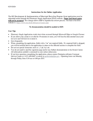 Fillable Online files dep state pa 902 Pre-Application form Instructions - files Fax Email Print ...